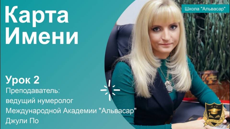 Урок № 2 Карта имени -  от Джули По