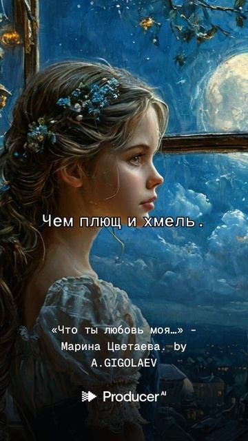 «Что ты любовь моя…» - Марина Цветаева