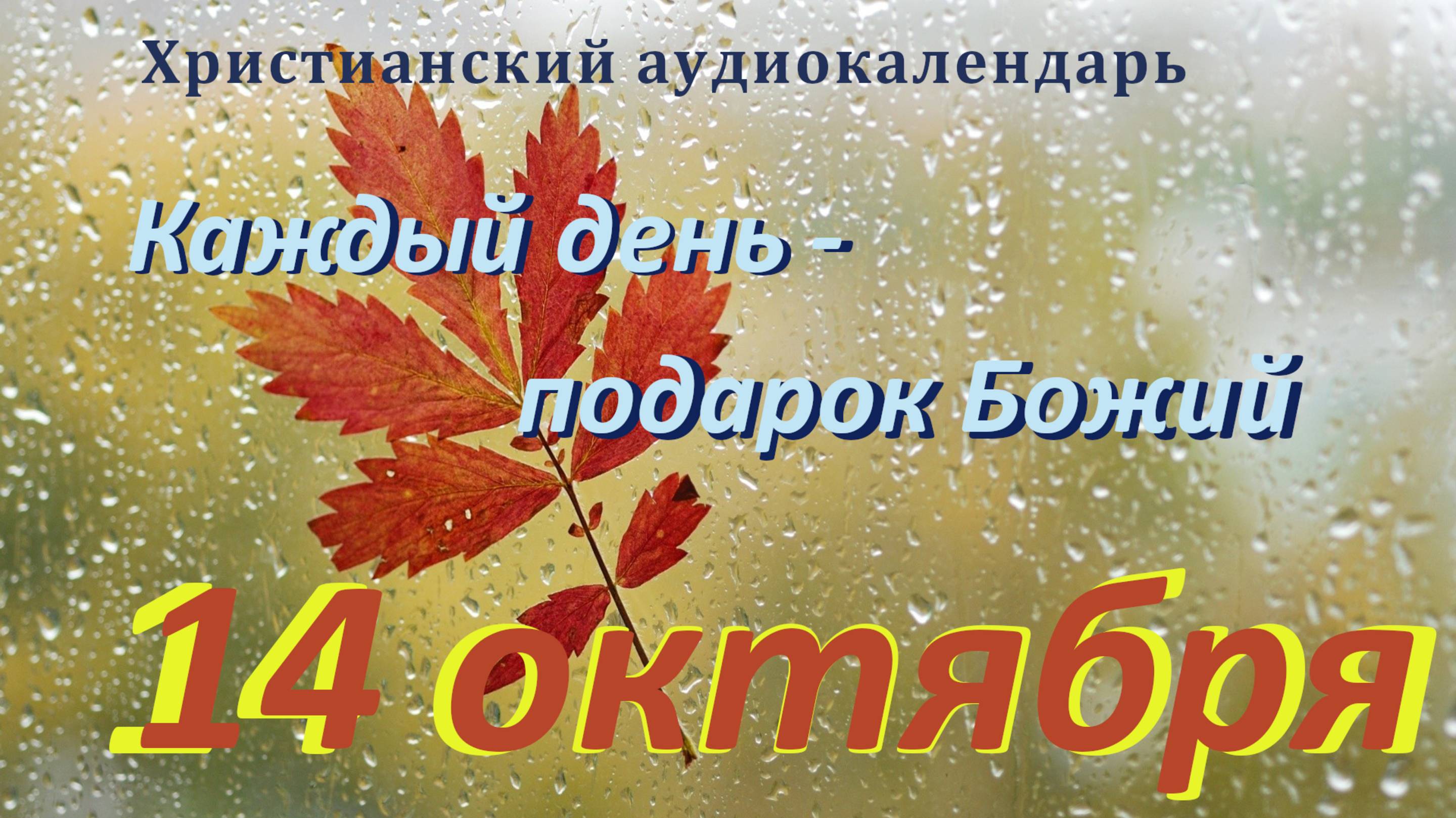 14 октября " Руководство для начинающих ", христианский аудио-календарь на каждый день
