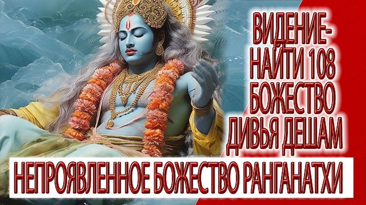 Видение - найти 108 божество Дивья Дешам, тайна непроявленного Ранганатхи