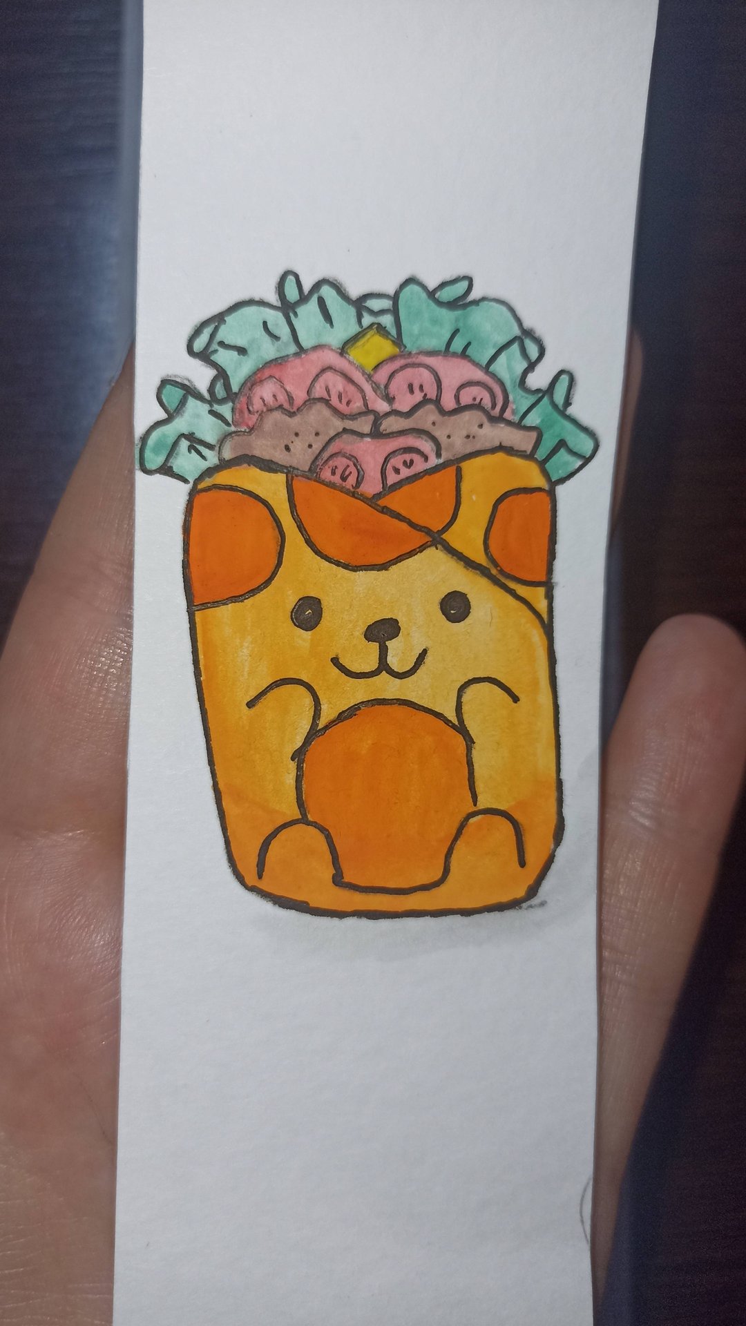 Рисунок гуашью / Вкусняшка в лаваше