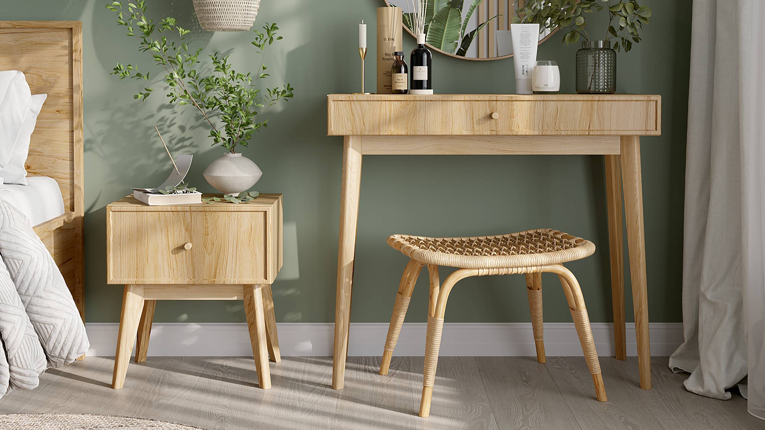 Сборка прикроватной тумбы с 1-м ящиком "Элеганс"