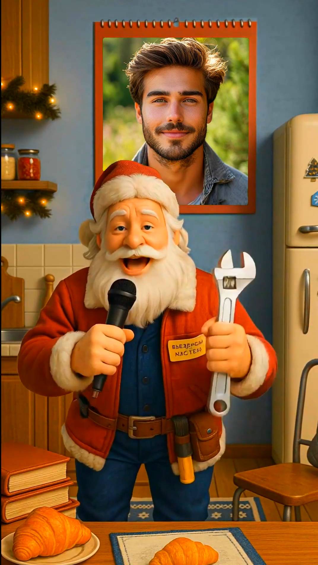 Видео поздравление от деда мороза с новым годом мужчине сантехнику