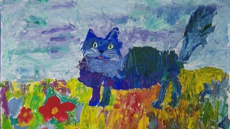 Синяя кошка