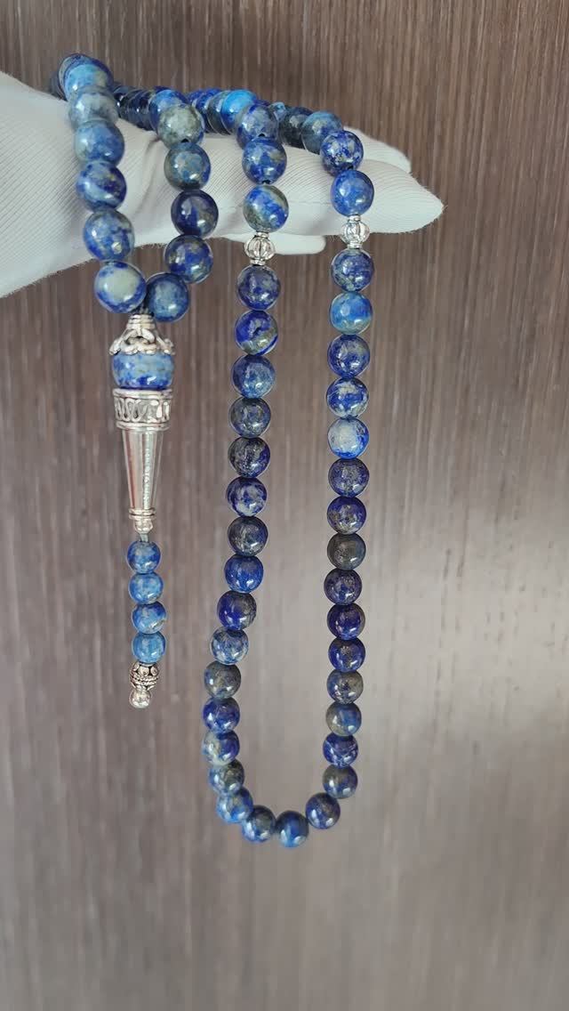 Мусульманские четки на шею из лазурита 02/99