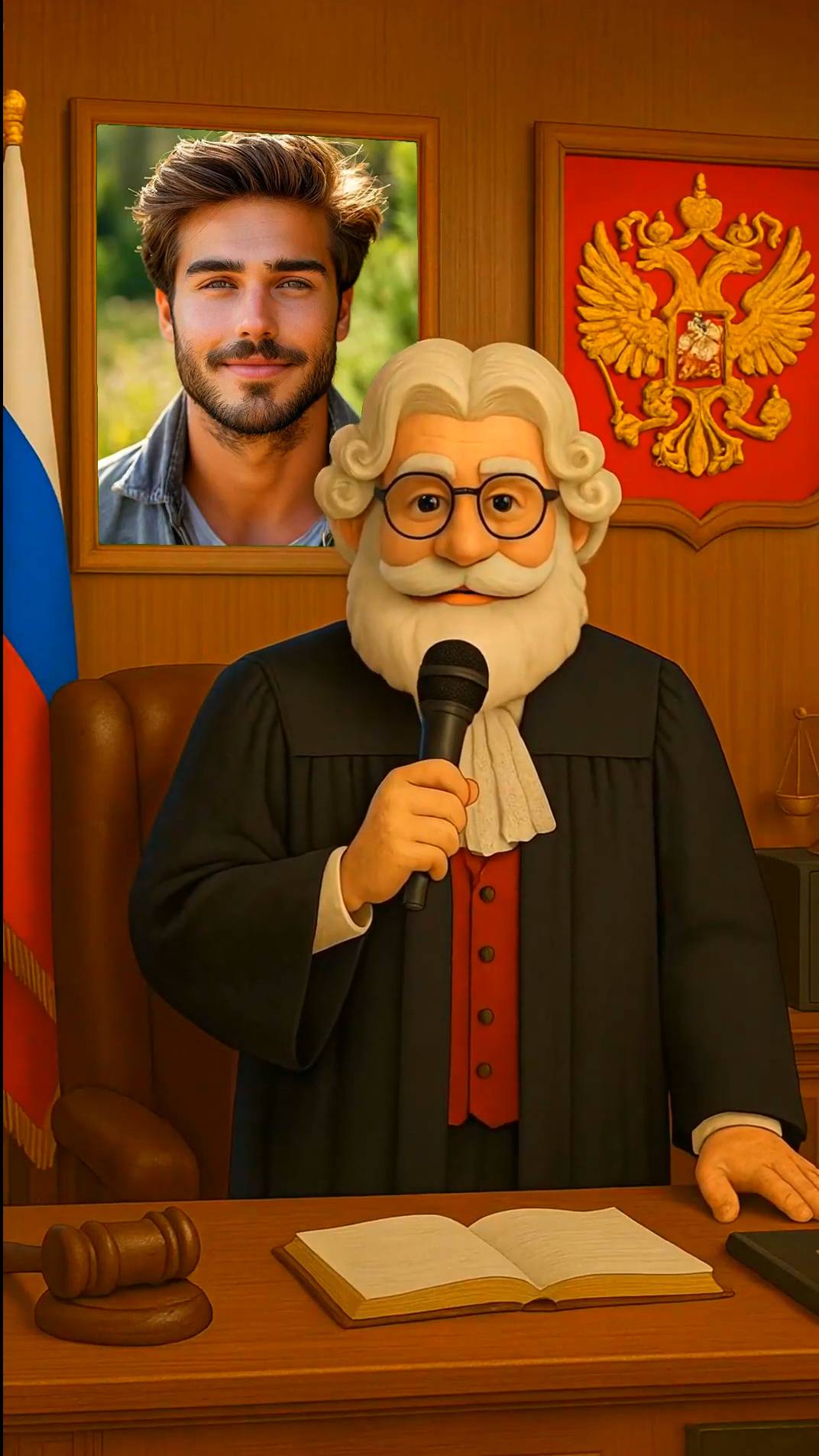 Видео поздравление от деда мороза с новым годом мужчине юристу