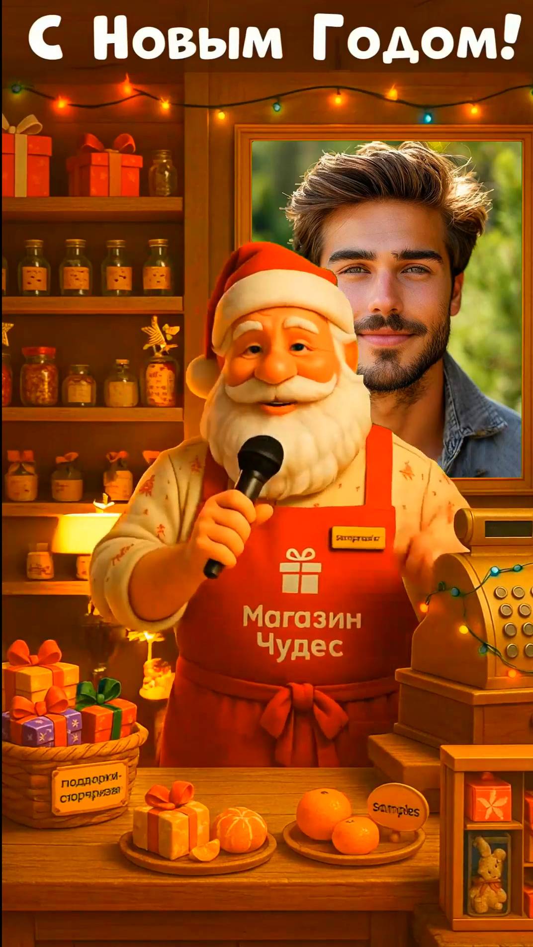 Видео поздравление от деда мороза с новым годом мужчине продавцу