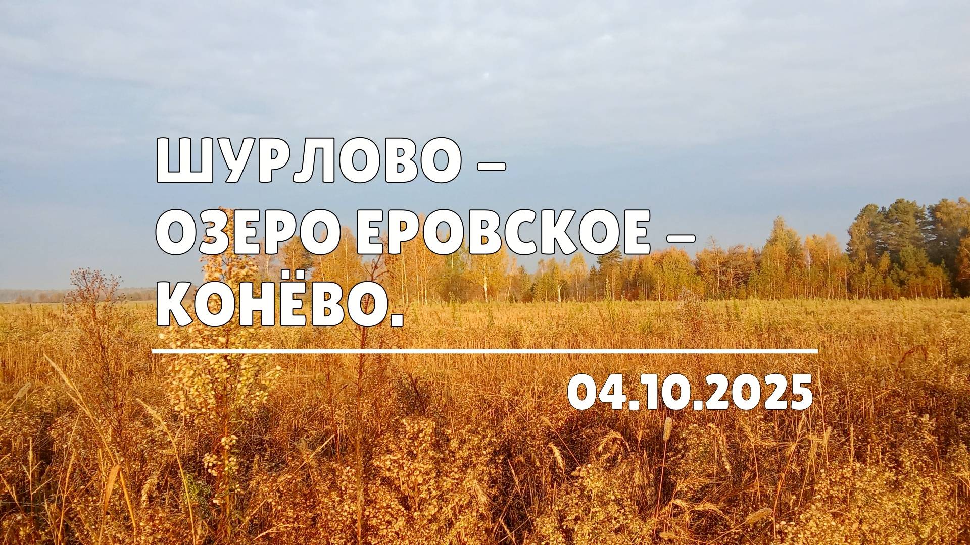 Шурлово - озеро Еровское - Конёво (04.10.2025)