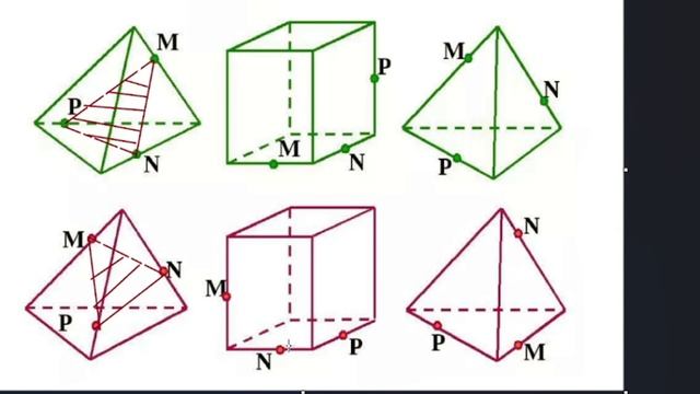 Самостоятельная на построение сечения параллелепипеда и тетраэдра