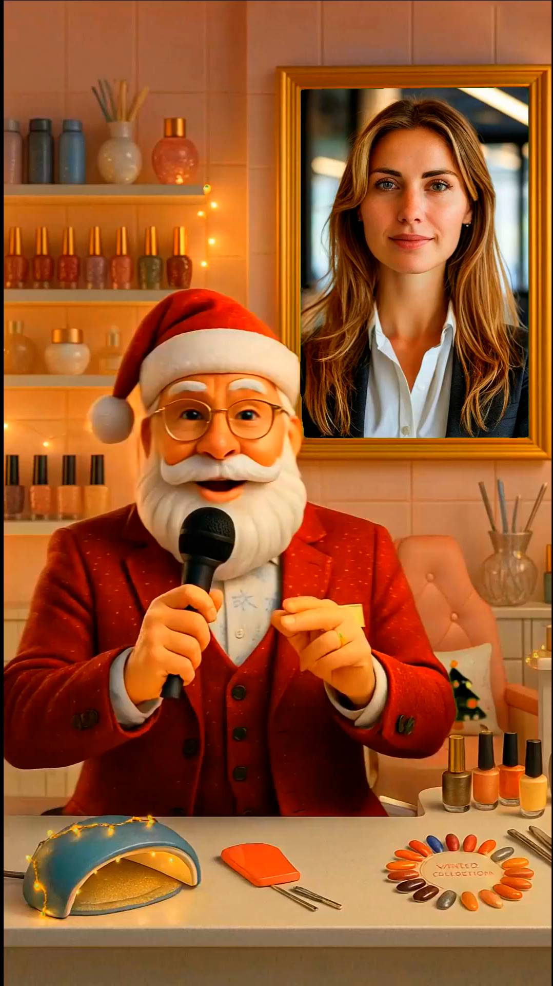 Видео поздравление от деда мороза с новым годом женщине маникюрщице