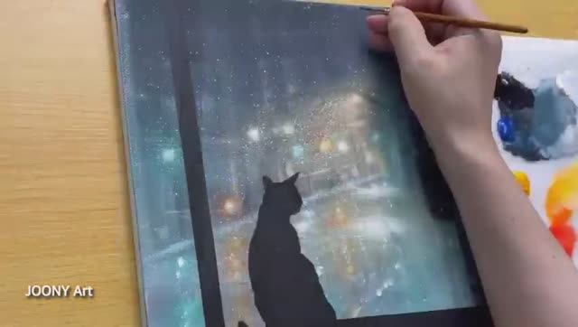 Рисуем с Joony Art дождик за окном