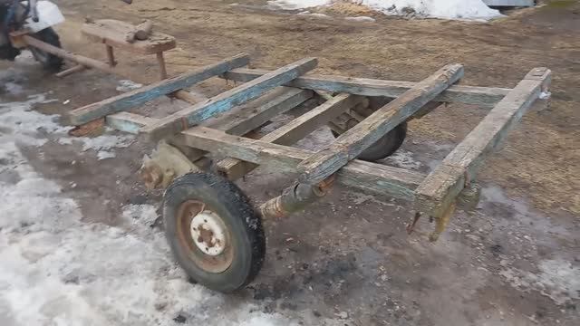 Мотоблок. Как сделать прицеп для мотоблока. Обзор самодельного прицепа для мотоблока.