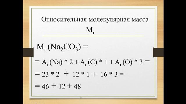 Относительная молекулярная масса