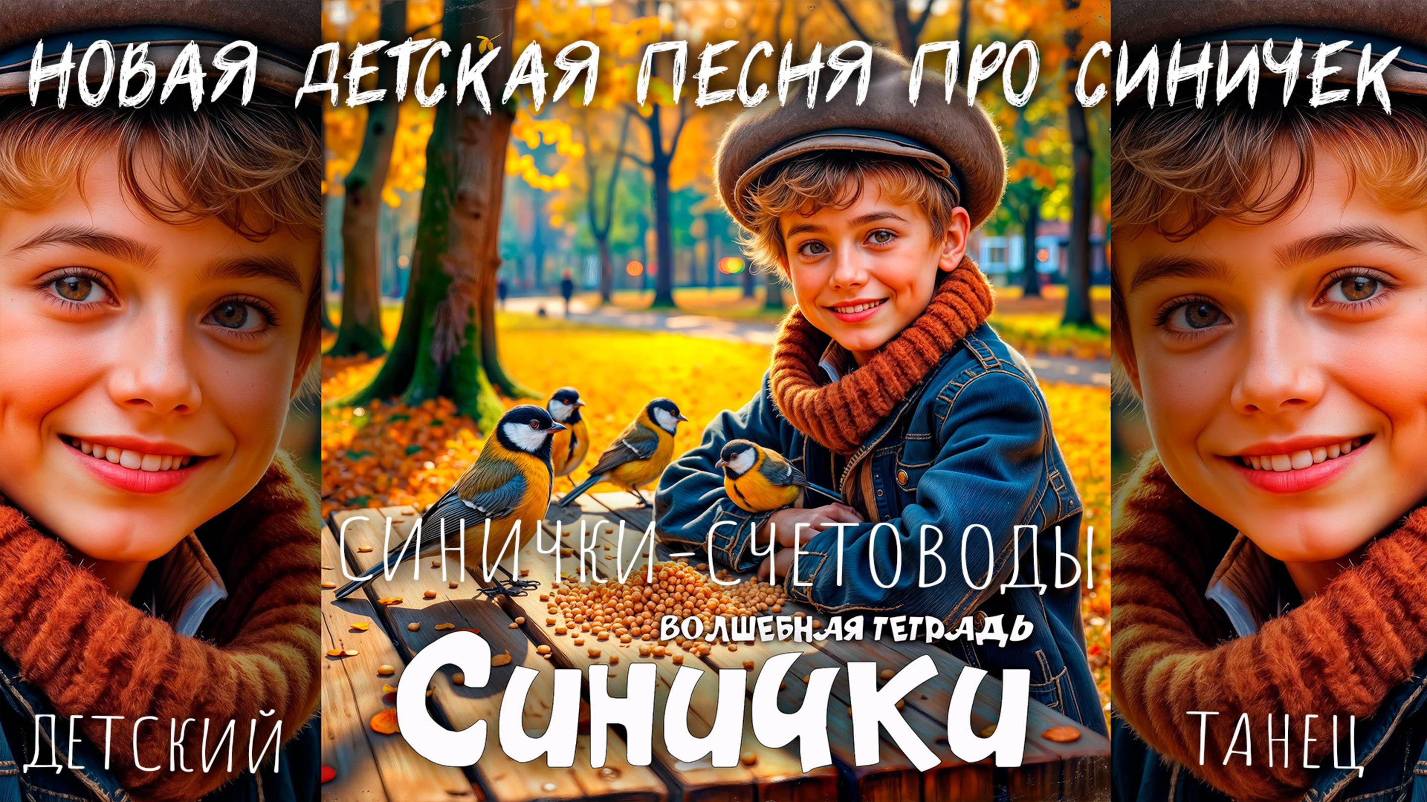 Волшебная тетрадь. СИНИЧКИ. Новая детская песня про синиц и синичек.  Как синицы считали зёрна.