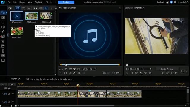 PowerDirector 21..- Советы по использованию окна предварительного просмотра библиотеки