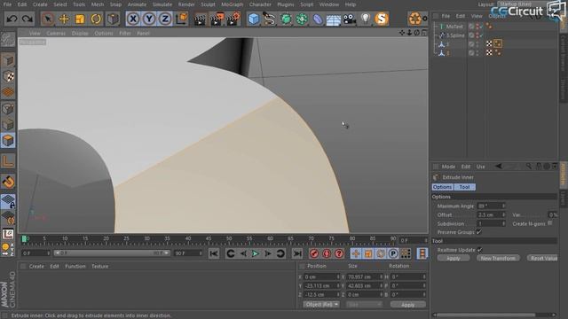 7. Beveling and extruding