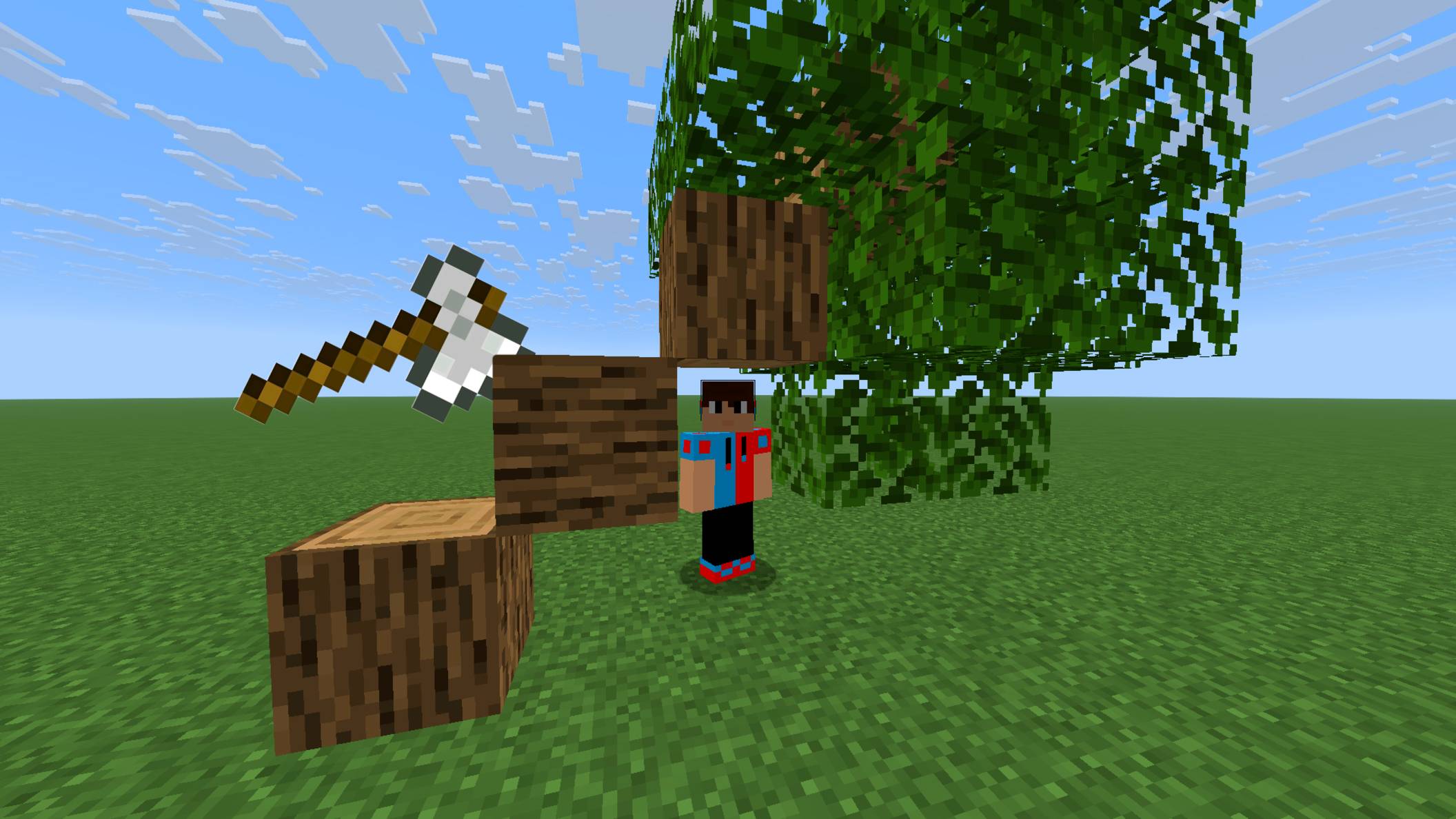 Как добыть дерево в майнкрафт?