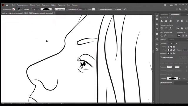 Как создается эскиз портрет line art или эскиз тату