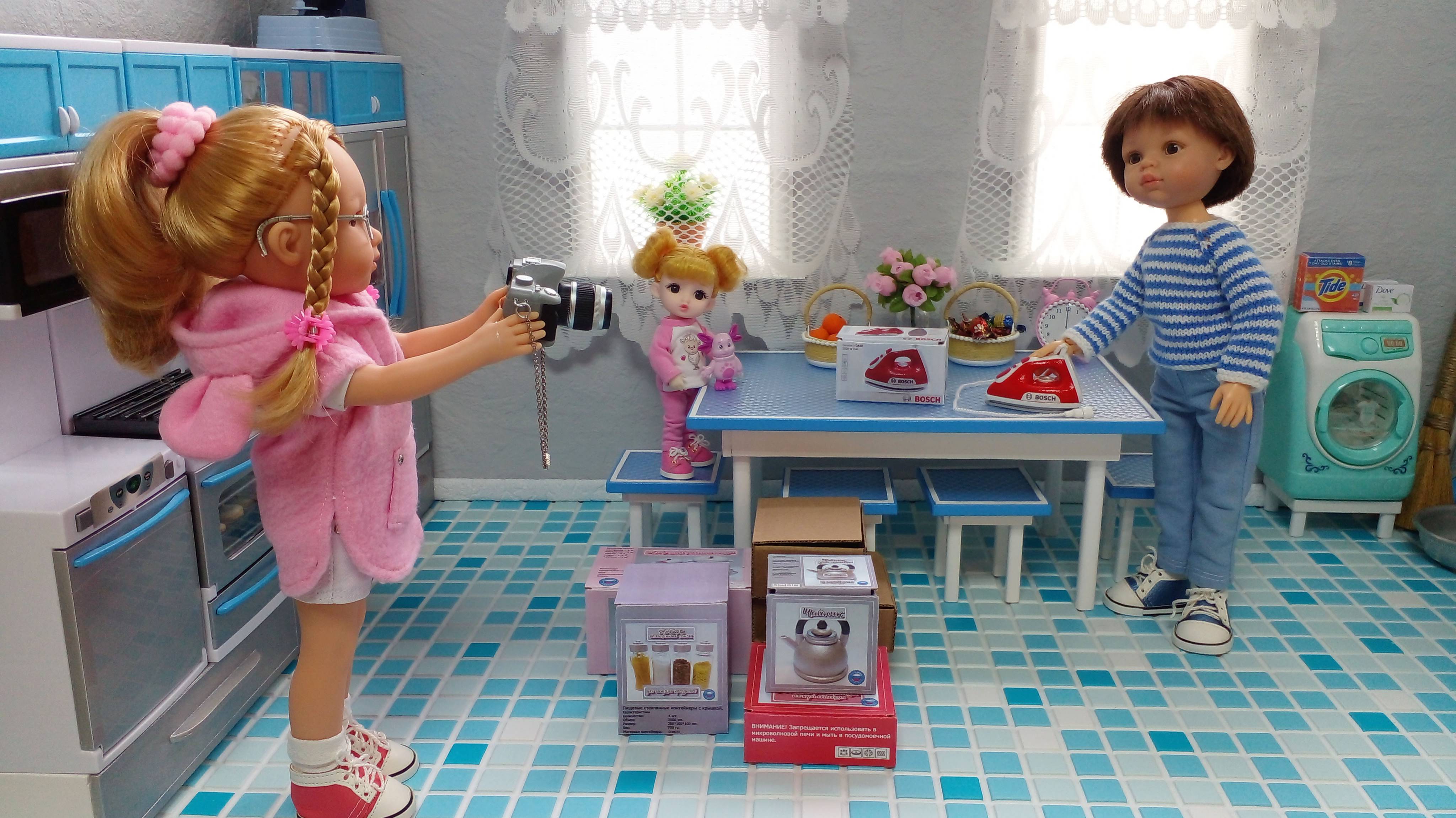 Распаковка посуды для кукол Паола Рейна.