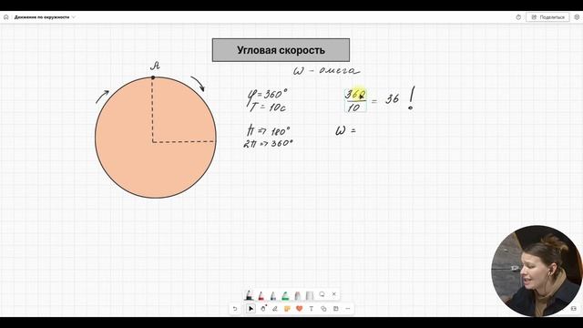 Равномерное движение по окружности | Период | Частота | Угловая скорость