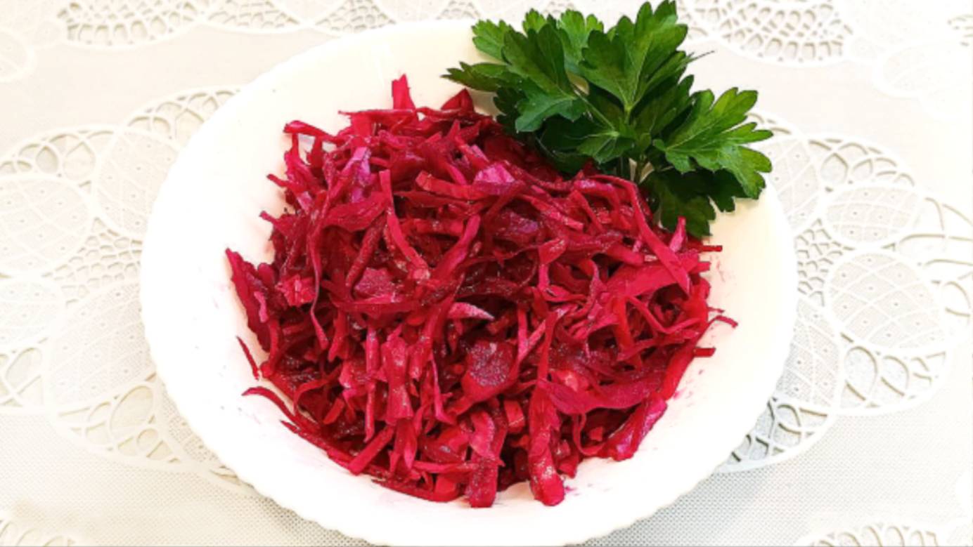 Капуста со СВЕКЛОЙ "Пятиминутка"! Пошаговый рецепт!