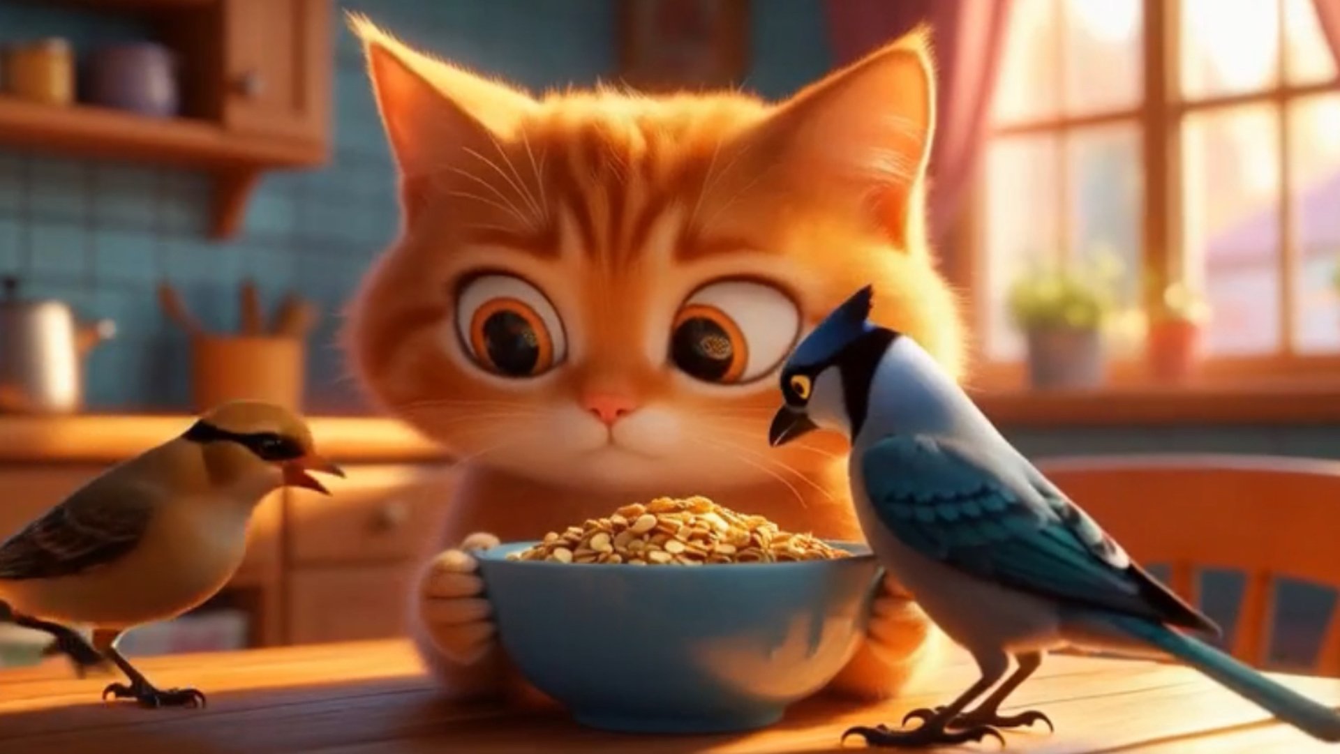 ПЕСНЯ ПРО КАШУ ДЛЯ ДЕТЕЙ  . Мультики для детей. Детские Песни про Синий Трактор и Кота.