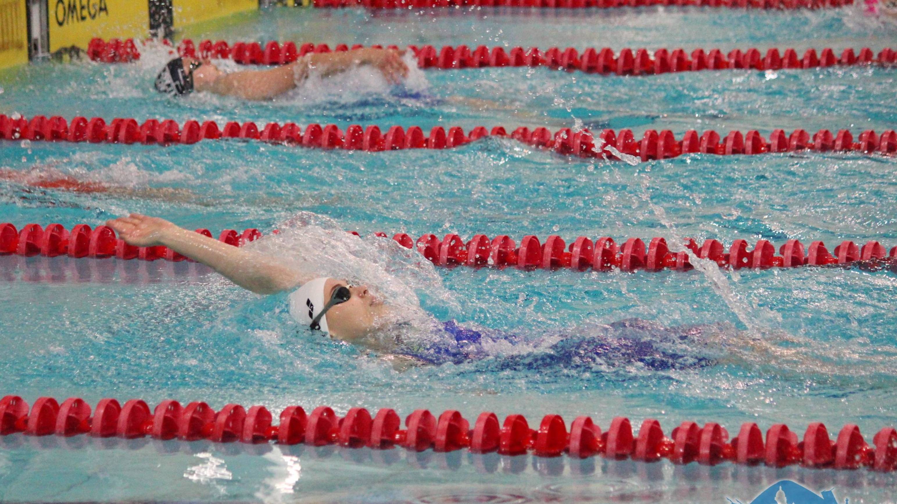 ТИХОНОВА Анна (2007) 100 на спине (25) 1:06.53 (9 дорожка) Чемпионат СПБ.