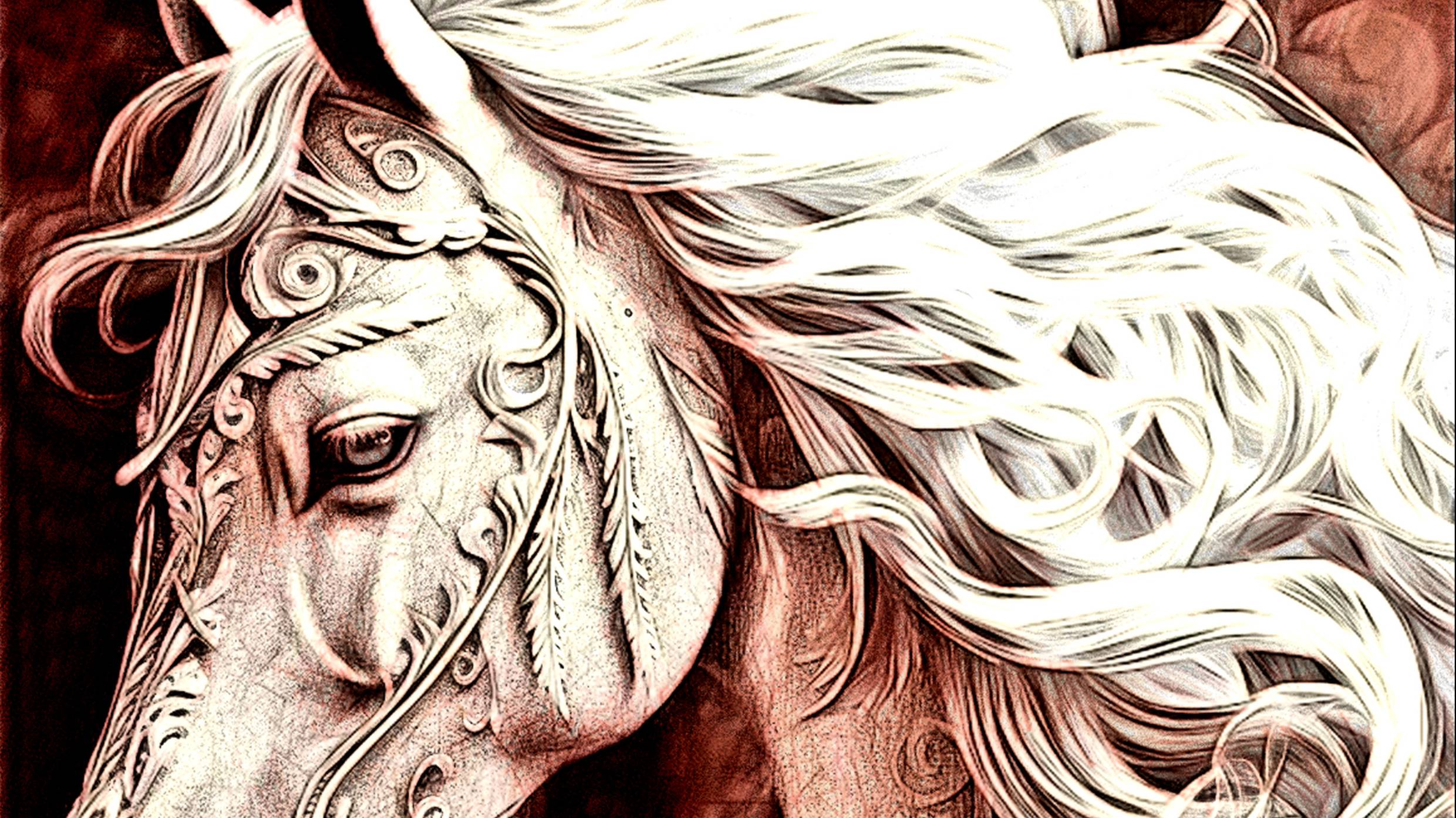 Серая лошадь