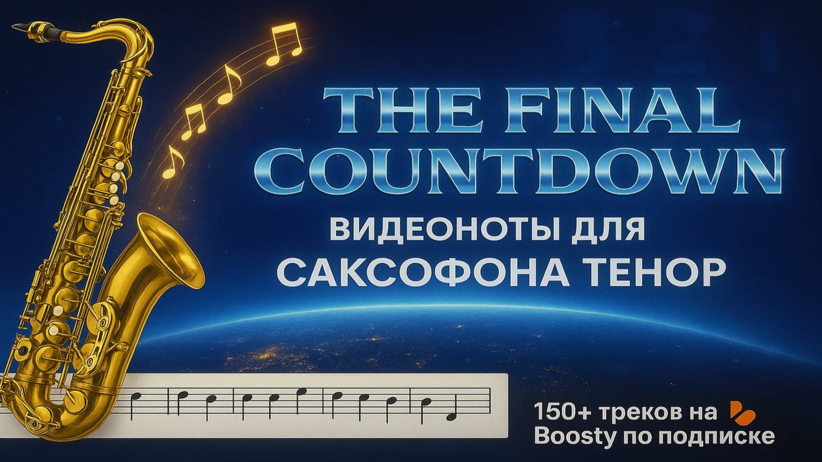 🎷 Europe — The Final Countdown | Видеоноты для саксофона ТЕНОР