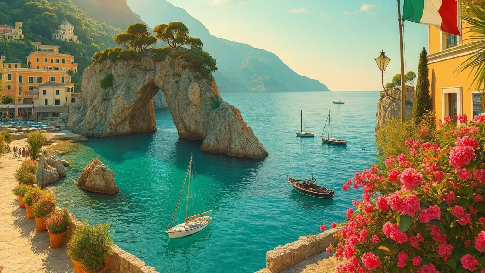 Волшебная прогулка по острову Капри в формате 4K. Потрясающие улицы и виды на море | #шариклайф