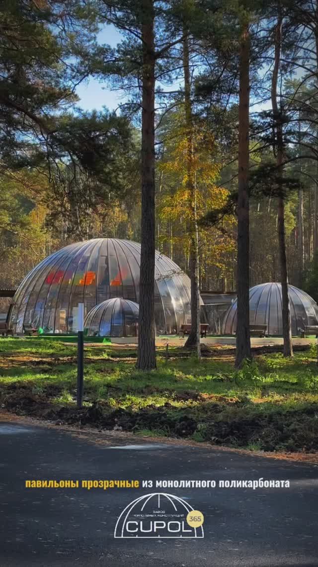 Купольные павильоны для базы отдыха из монолитного поликарбоната  #купол365  #купольныйресторан