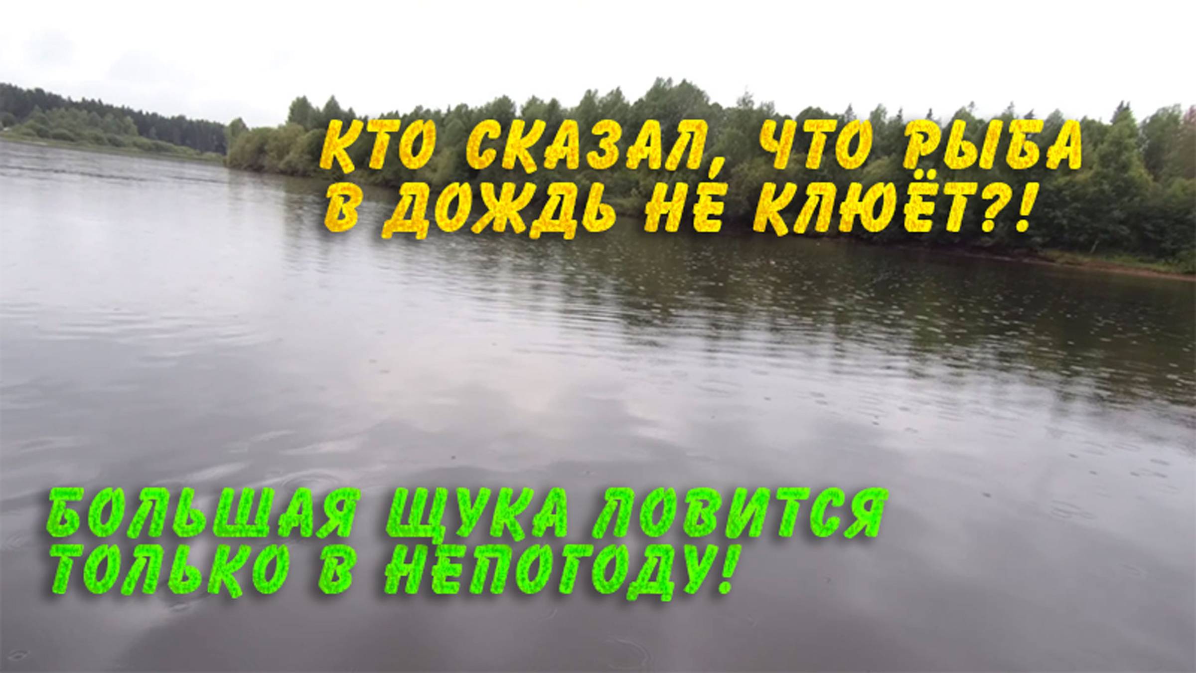 Кто сказал, что рыба в дождь не клюет? Большая щука ловится только в непогоду!