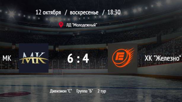 Хоккей от первого лица ХК "МК" - ХК "Железно"