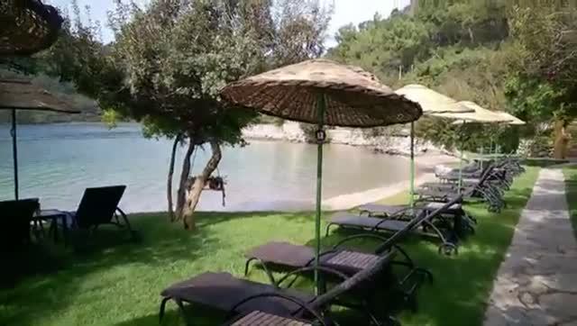 Обзор отеля Manaspark Oludeniz, Турция 2 часть - зона отдыха, пляж "Голубая лагуна".