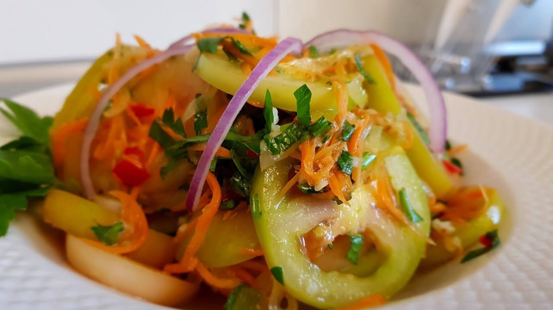 Это то что Вы искали! ХРУСТЯЩИЕ ЗЕЛЕНЫЕ ПОМИДОРЫ ПО КОРЕЙСКИ!