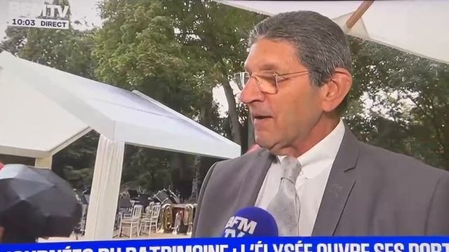 Direct BFM TV à l'Elysée Paris FRANCE