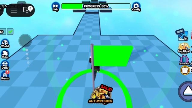 играю в обби на  велосипеде часть 4