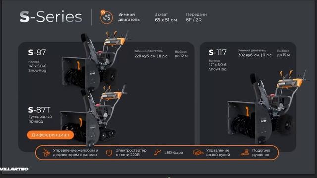 Вебинар VILLARTEC снегоуборщики 22.08.2025