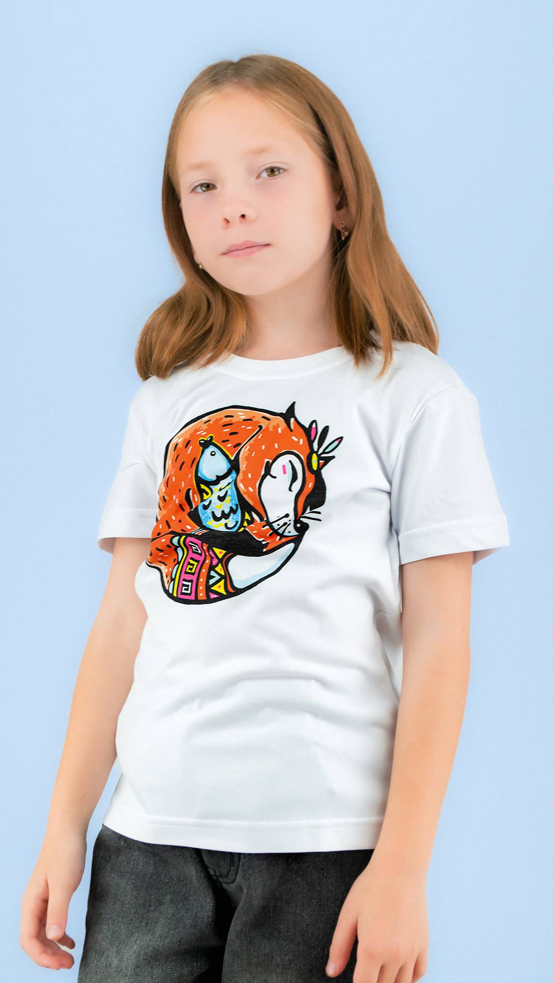 Футболка детская двусторонняя ЛИСА И ОМУЛЬ