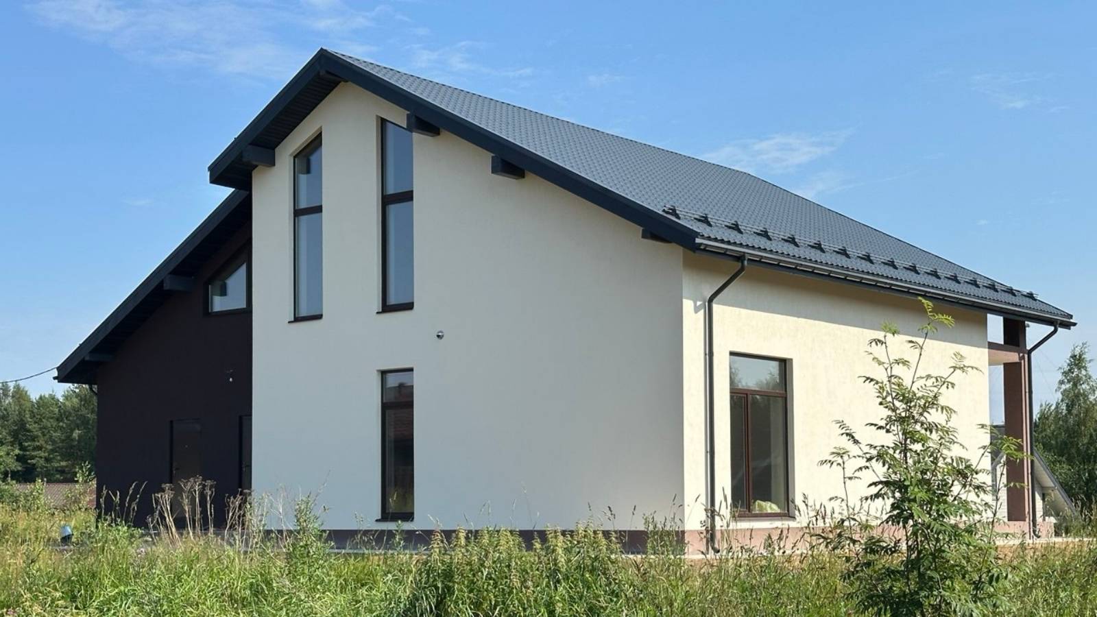 Устройство водосточной системы на доме из газобетона д. Мендсары