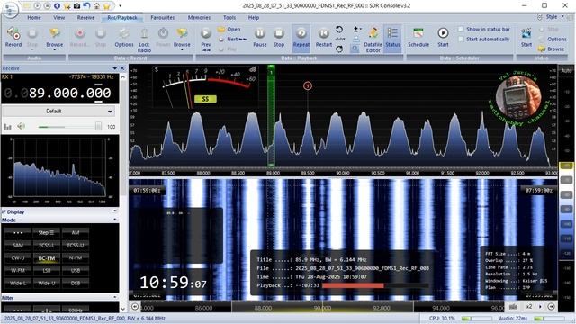 28.08.2025 07:59UTC, [Es], Предположительно VRT MNM Schoten, Бельгия, 89.0МГц, 2215км