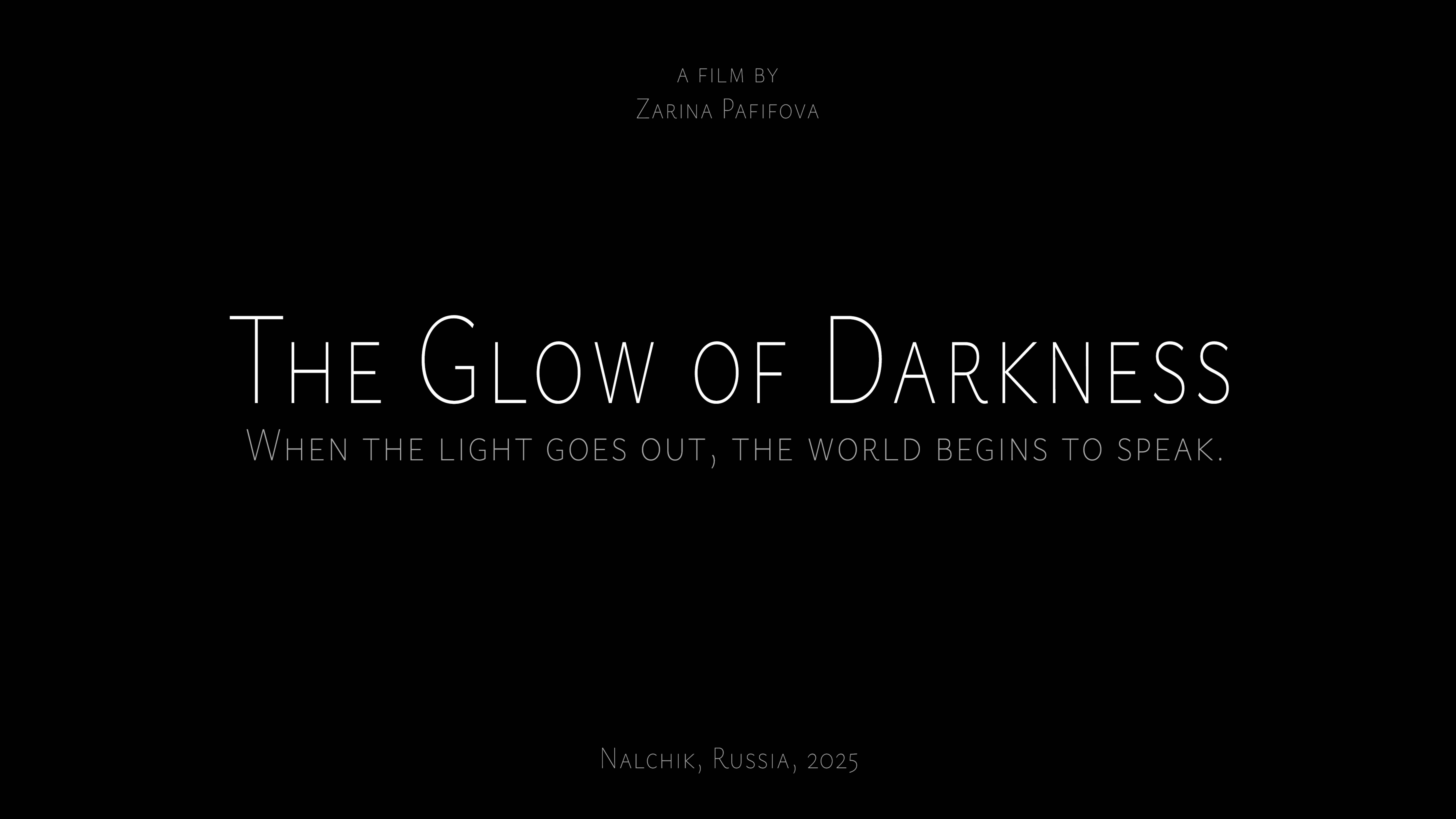 "The Glow of Darkness" 2025 | An Audio Film for the Blind and Sighted