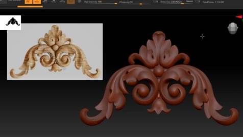 2. Лепка резного декора в ZBrush 2021. Типы кистей в ZBrush. Разбираем  кисти групп Move и Clay.