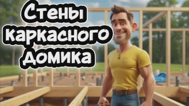 Каркасный мини домик 4х5 своими руками. Стены.