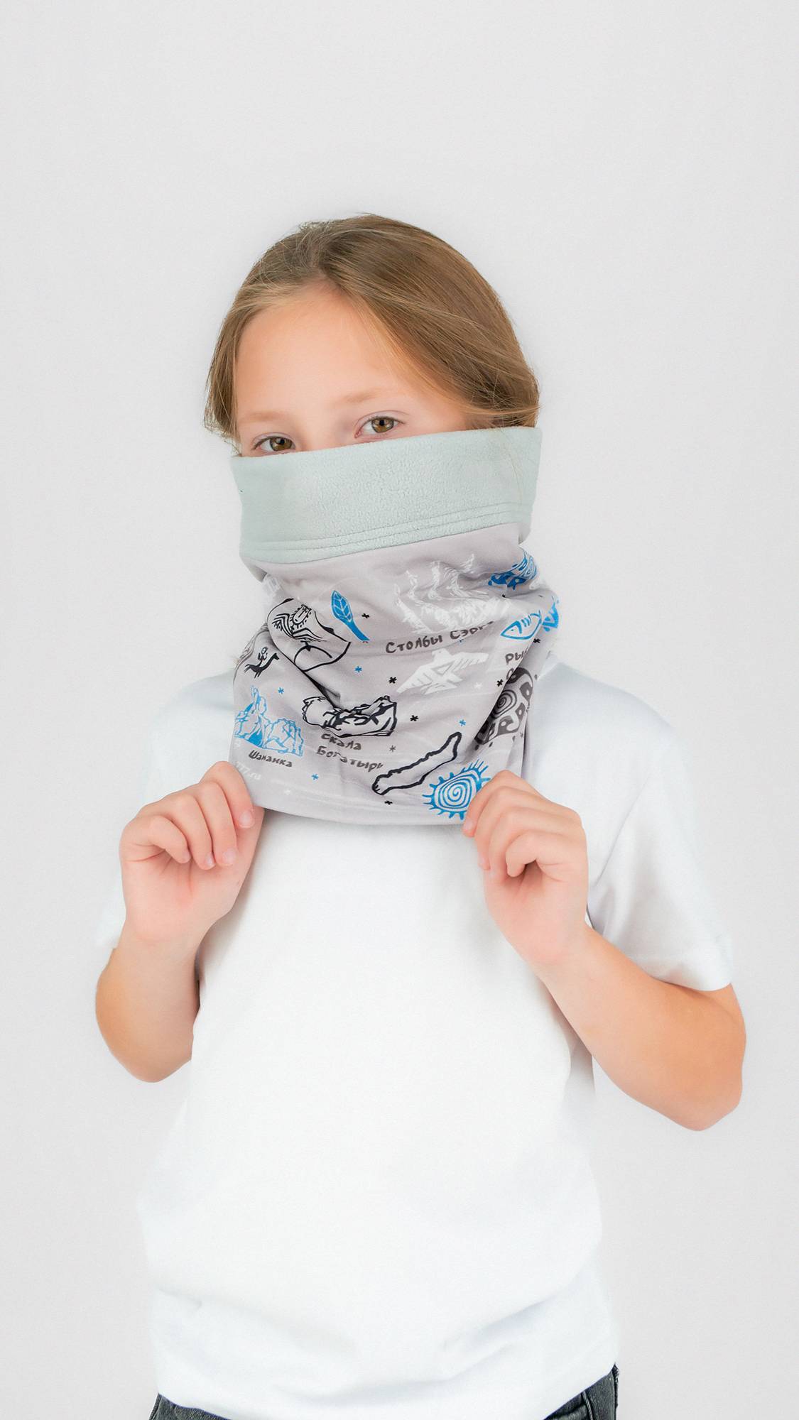 Бафф утепленный ОЛЬХОН (серо-голубой)