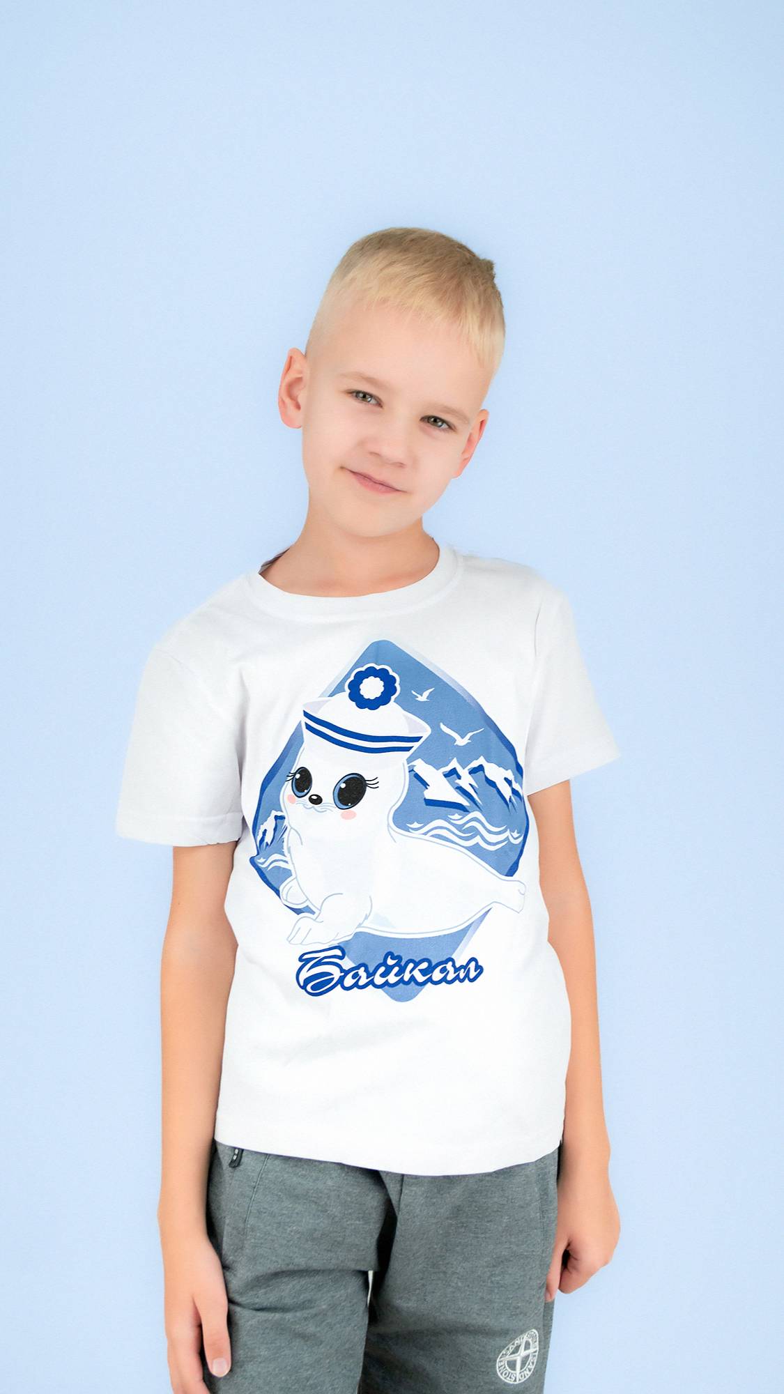 Футболка детская односторонняя НЕРПА РОМБ