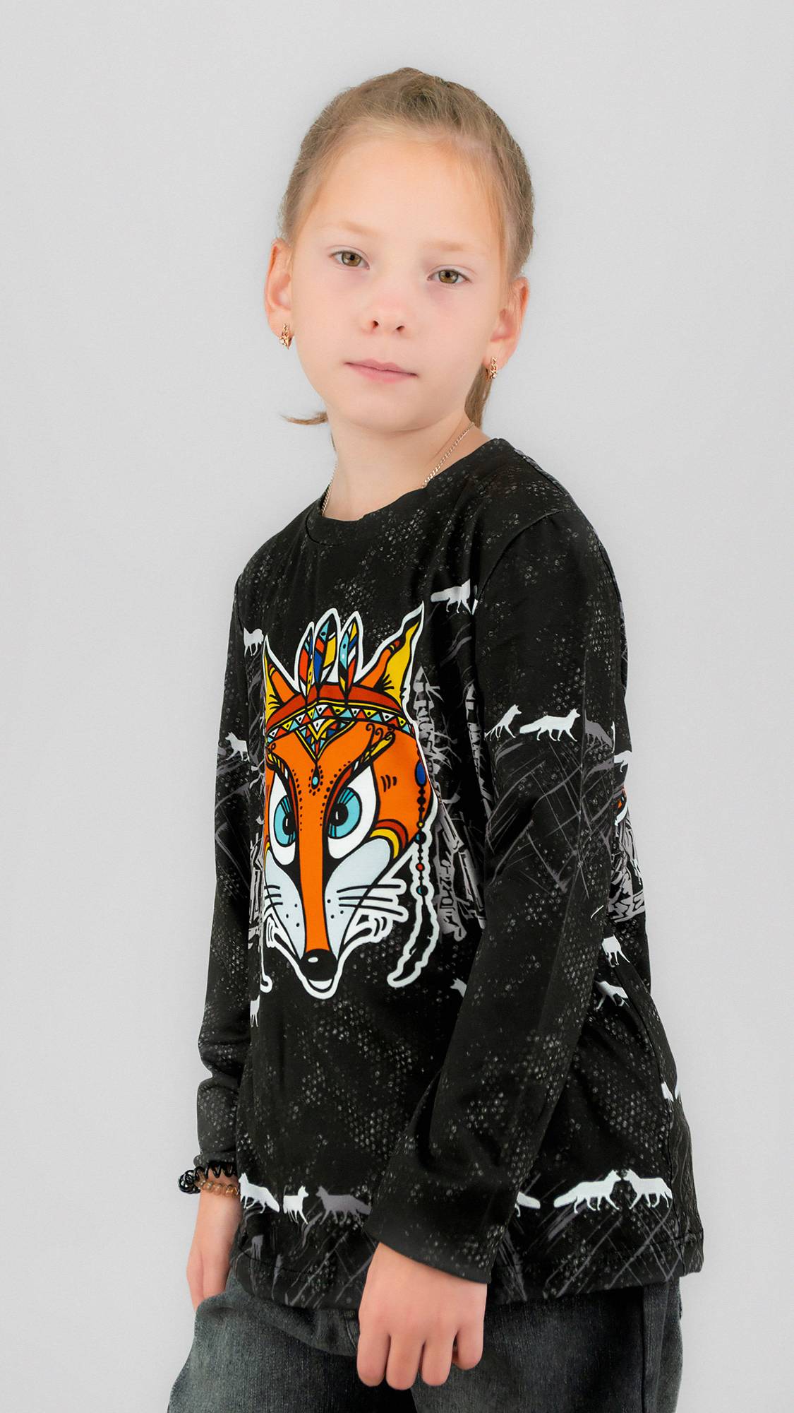 Лонгслив детский ПАТРИКЕЕВНА (черный)