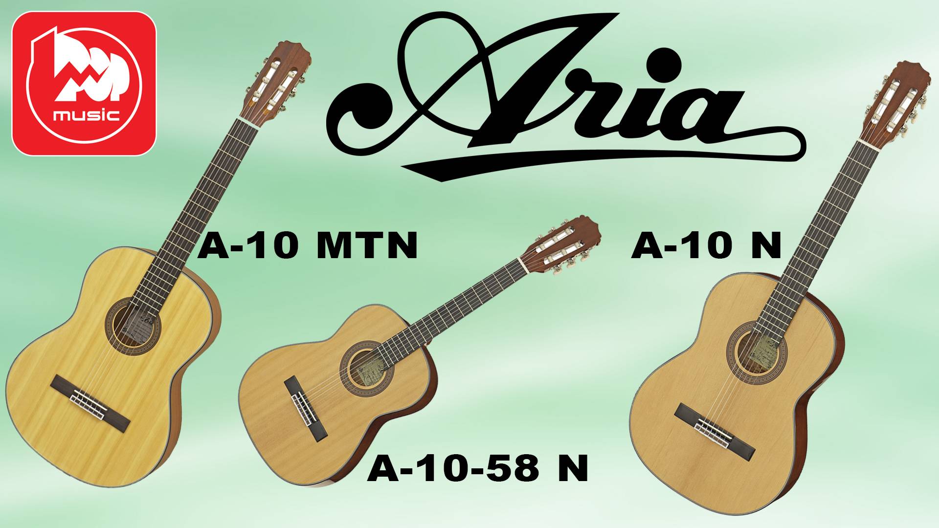 Классические гитары ARIA A-10 (матовая, глянцевая и 3/4)