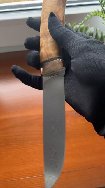 Нож Бекас в элегантном костюмчике: стабилизированный кап тополя, мокуме, ZDI-1016