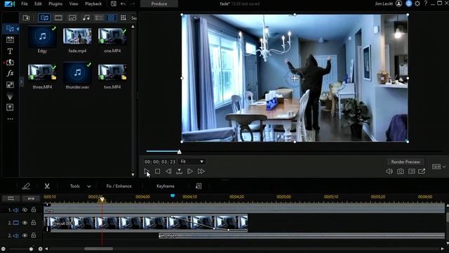 PowerDirector 20...- Создайте эффектную сцену исчезновения